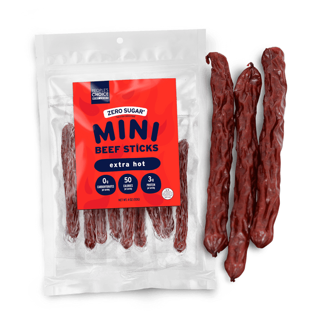 Mini Beef Sticks | No Sugar, No Carbs | All Flavor – People's Choice ...