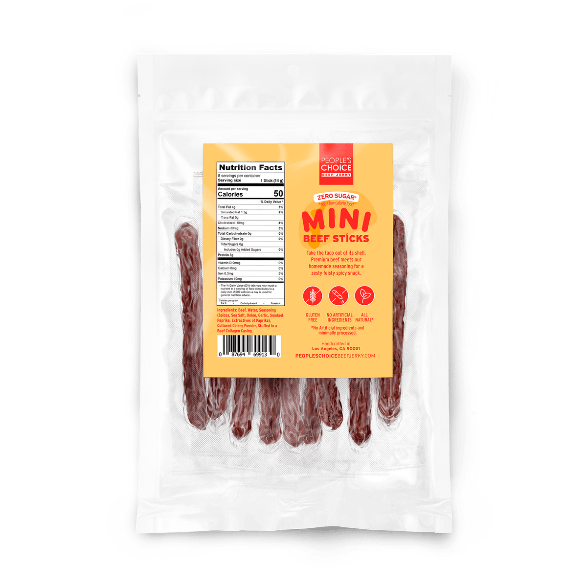 MINI STICKS - STREET TACO BEEF STICKS – People's Choice Beef Jerky